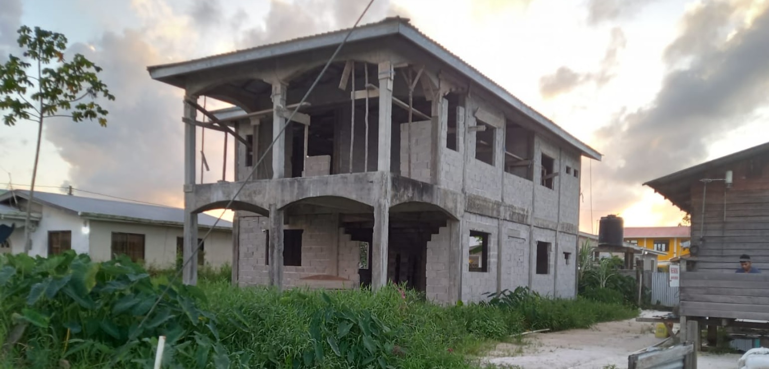 Incomplete concrete house - Guyana Real Estate Services